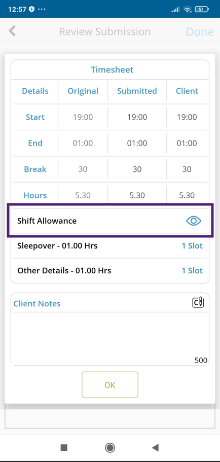 9.5 - New Feature Mobile App - Shift Allowance