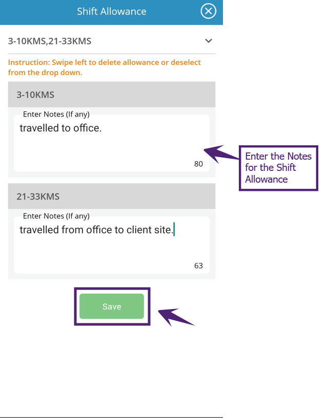9.5 - New Feature Mobile App - Shift Allowance