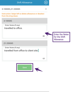 9.5 - New Feature Mobile App - Shift Allowance