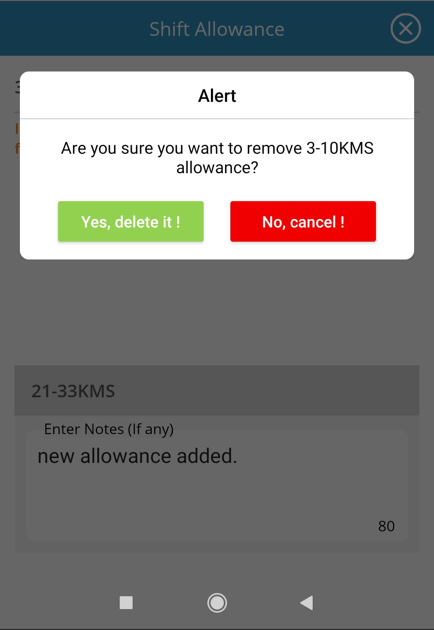 9.5 - New Feature Mobile App - Shift Allowance