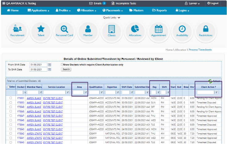 New Timesheet Approval Process