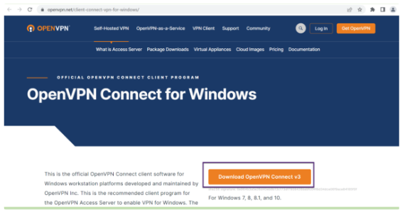 How to log on - OVPN Windows
