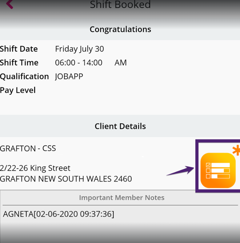 Member – How to Submit Shift Tasks Checklist with your timesheets